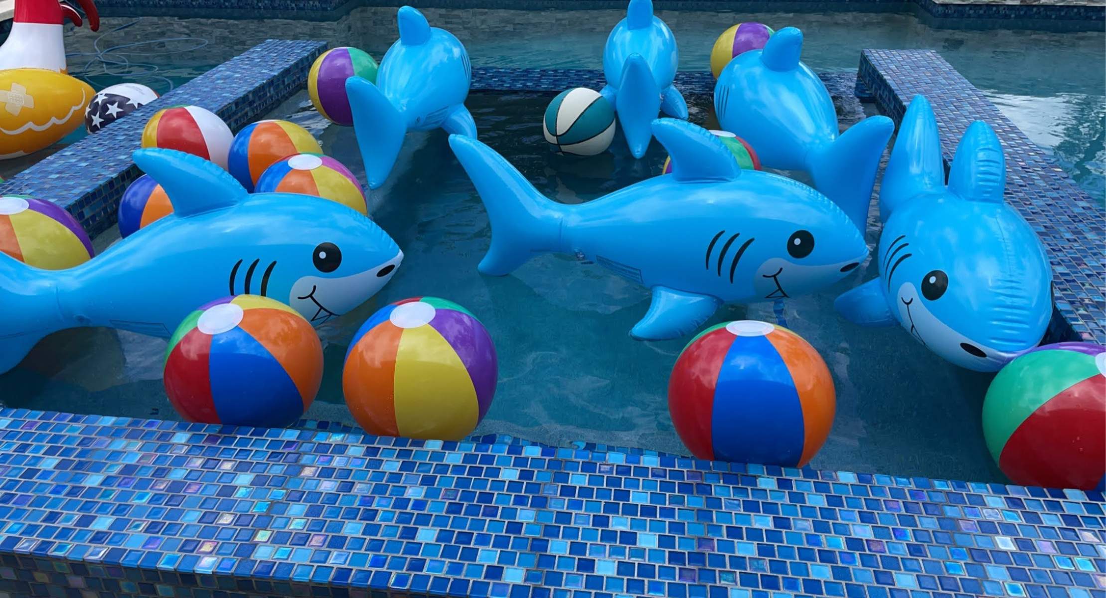 Shark Beach Ball Pool Party Birthday Party Ideas | Photo 1 of 37 ...