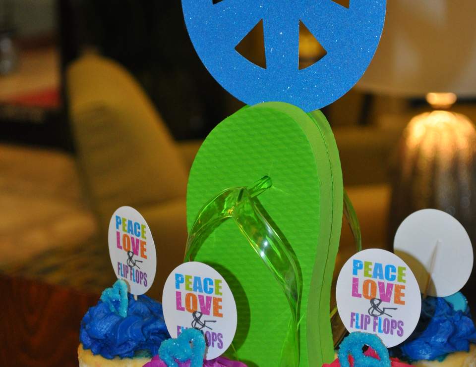 Pool Party / Birthday "Peace, Love & Flip Flops" | Catch My Party