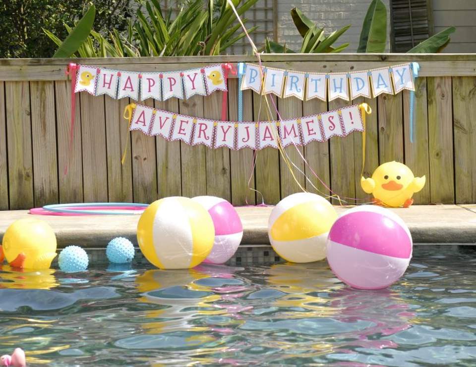Rubber Ducky Pool Party / Birthday "Avery James turns TWO!" | Catch My ...