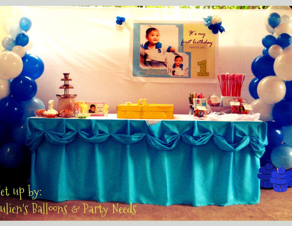 Baby boy blue / Birthday "Julien's 1st Birthday" | Catch My Party