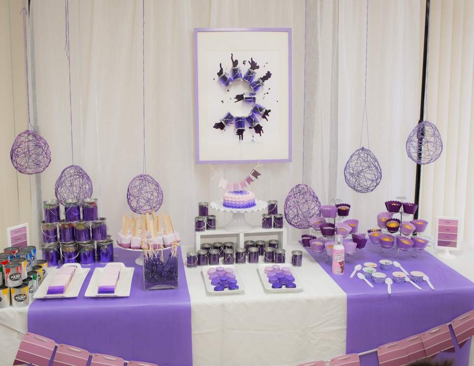 Art/Painting / Birthday "Purple Ombre Color Party" | Catch My Party