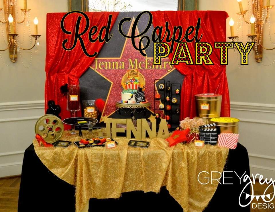 Red, red carpet, Hollywood, Golden Statue / Birthday "Red Carpet ...