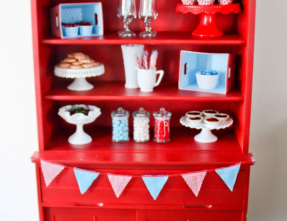 Cherry/Retro / Birthday "Retro Red & Blue Party" | Catch My Party