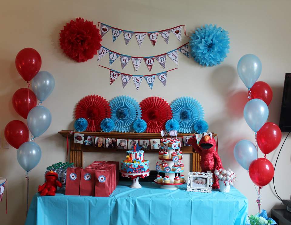 Birthday "Mason's Elmo 1st Birthday Party " | Catch My Party