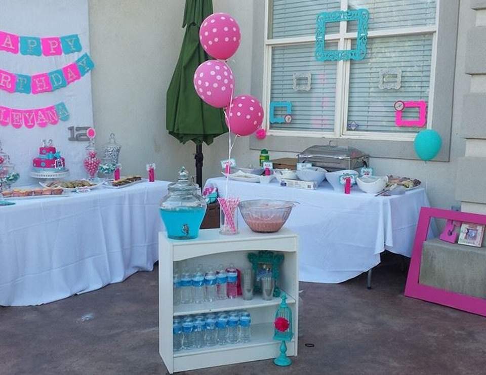 neon pink/turquoise/hot pink 12 birthday party / Birthday "Eleyana's ...