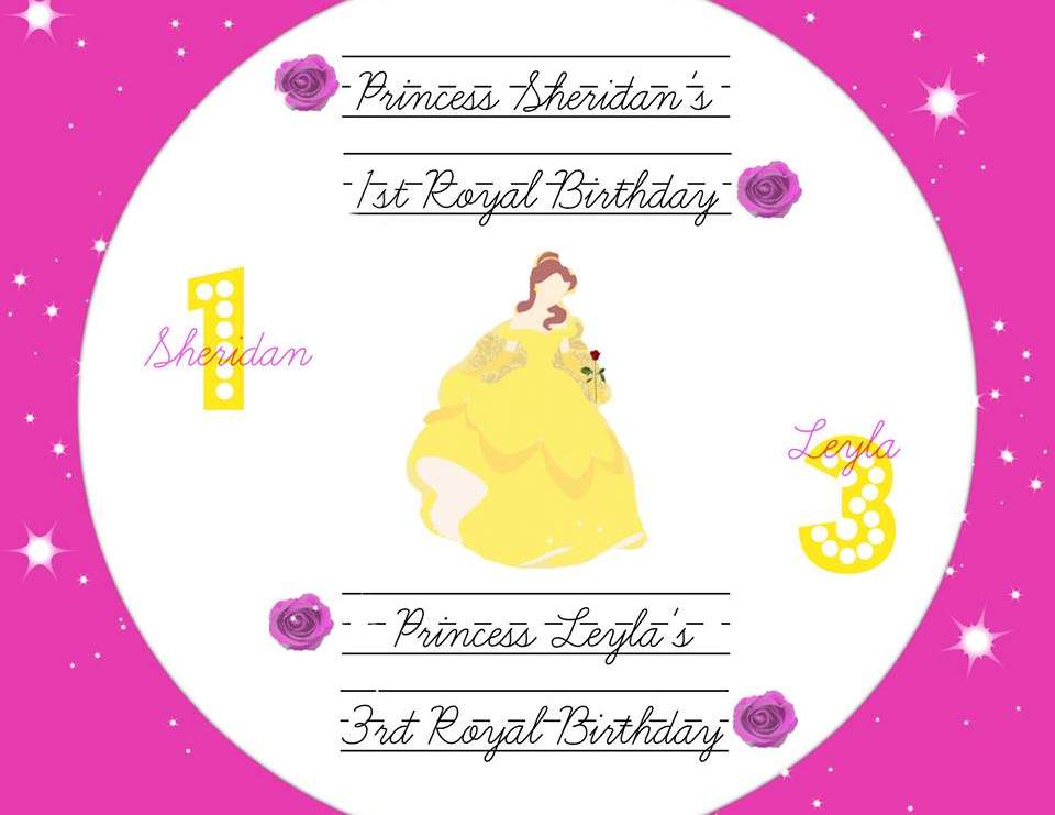 Princess Belle Theme / Birthday "Leyla & Sheridan Princess Belle Themed ...