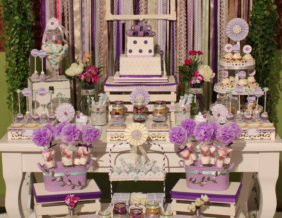 Shabby chic / Birthday "Violet & Lilac Sweet Party " | Catch My Party