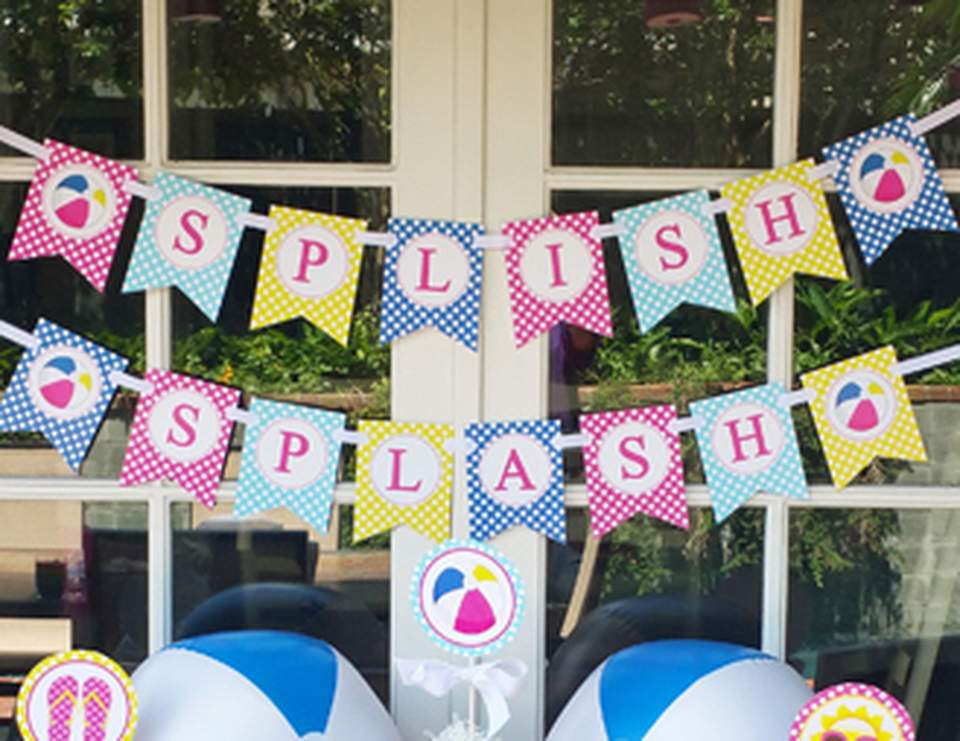 Summer / Graduation/End of School "Beach Ball Splash Pool Party ...