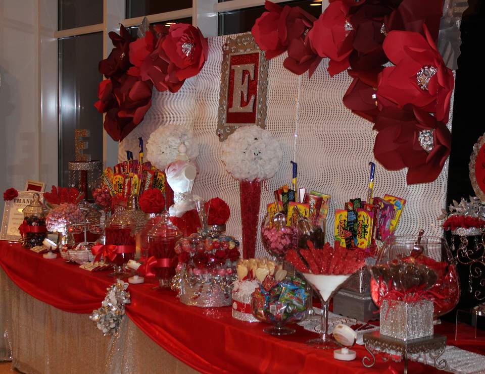 Red And Silver Birthday Emily s Sweet 16 Catch My Party