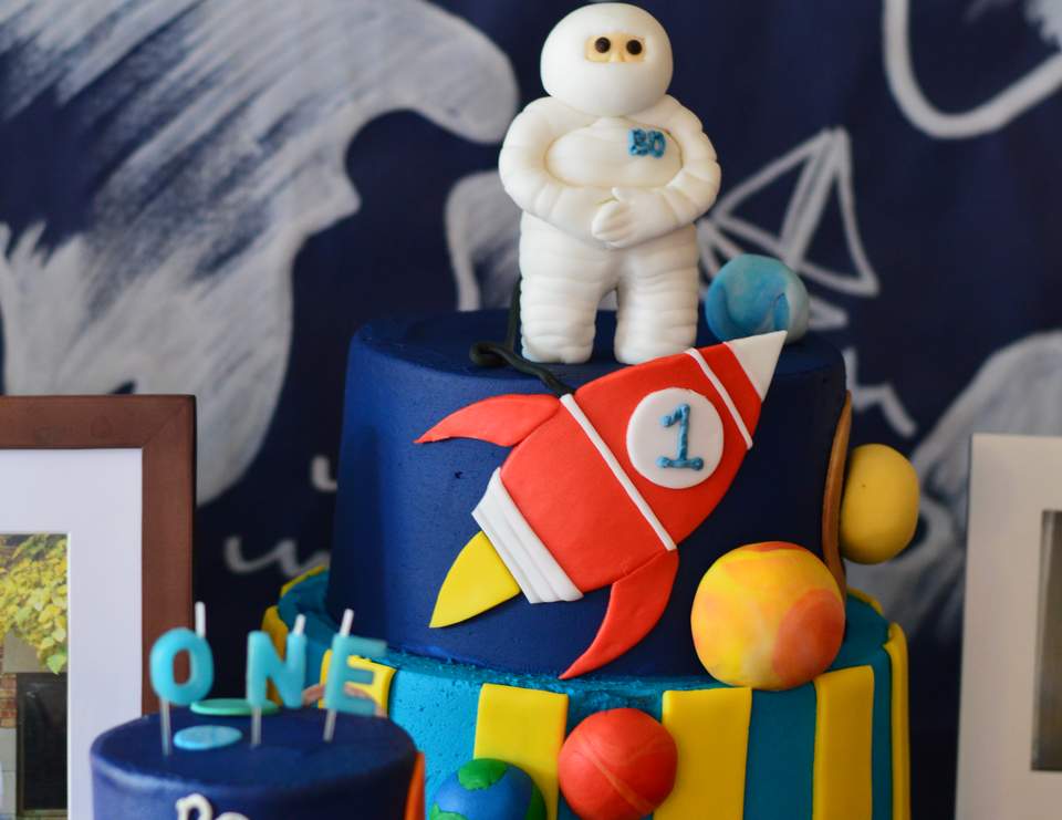 Outerspace / Birthday "Out of This World, Retro Space-Themed 1st ...