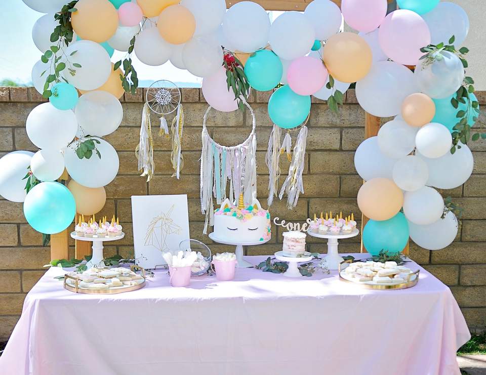 Boho Unicorn / Birthday "Bohemian Unicorn 1st Birthday" | Catch My Party