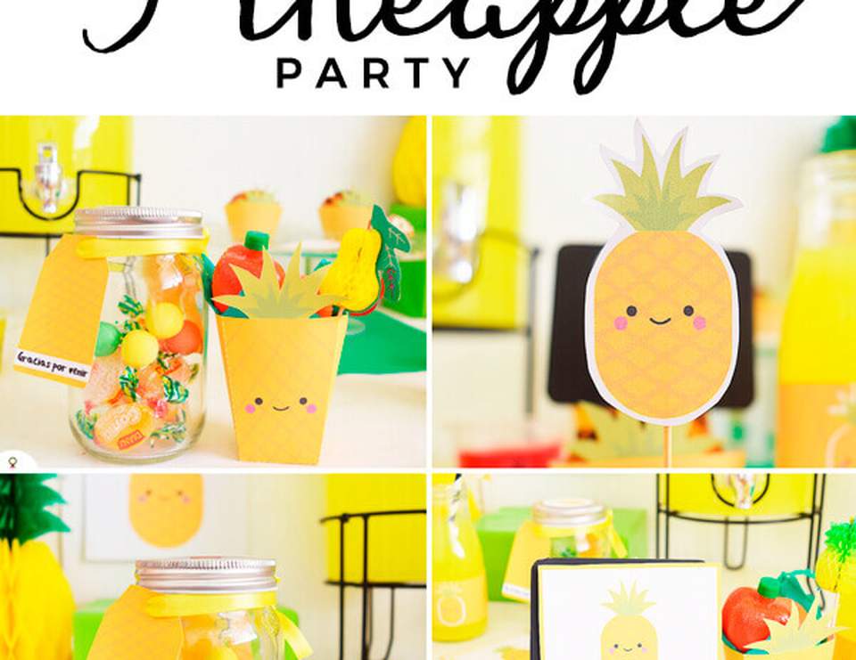 pineapple / Summer "Pineapple party kit" | Catch My Party