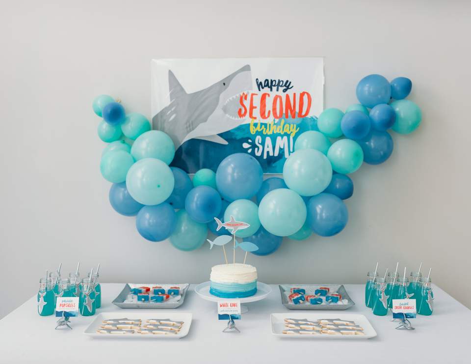 Sharks / Birthday "Sam's Jawsome 2nd Birthday Party" | Catch My Party