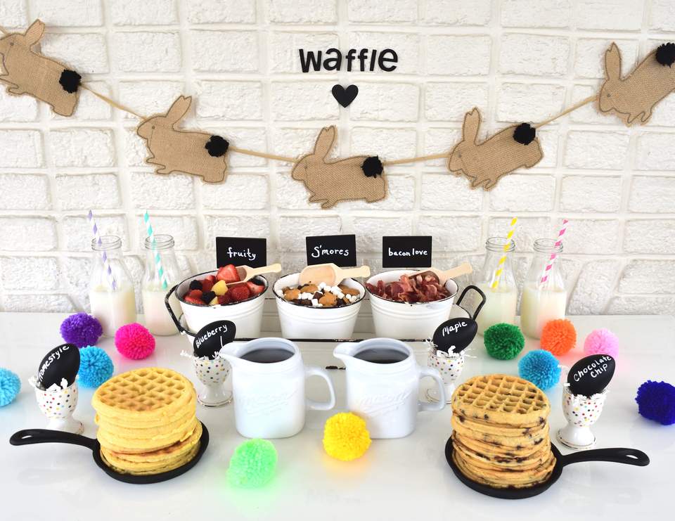 Bunny/Easter / Easter "Bunny Breakfast Waffle Bar" | Catch My Party