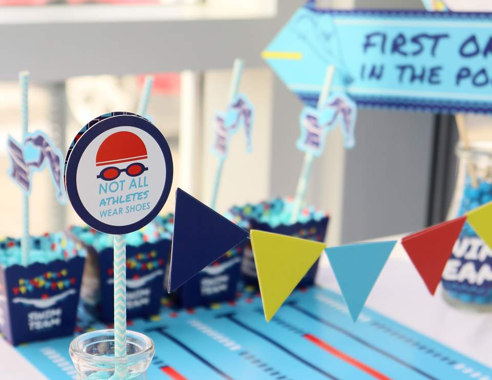 Swim Team / Team Banquet "Making Waves Swim Team Party" | Catch My Party