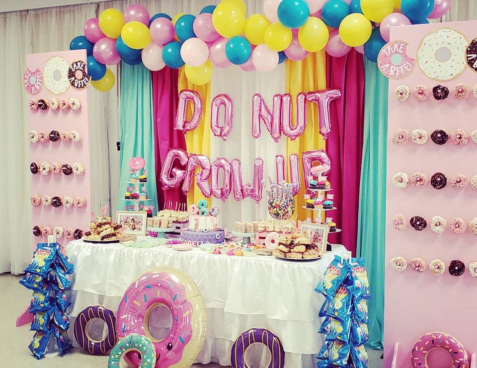Donuts / Birthday "Donut Grow Up Little One! " | Catch My Party