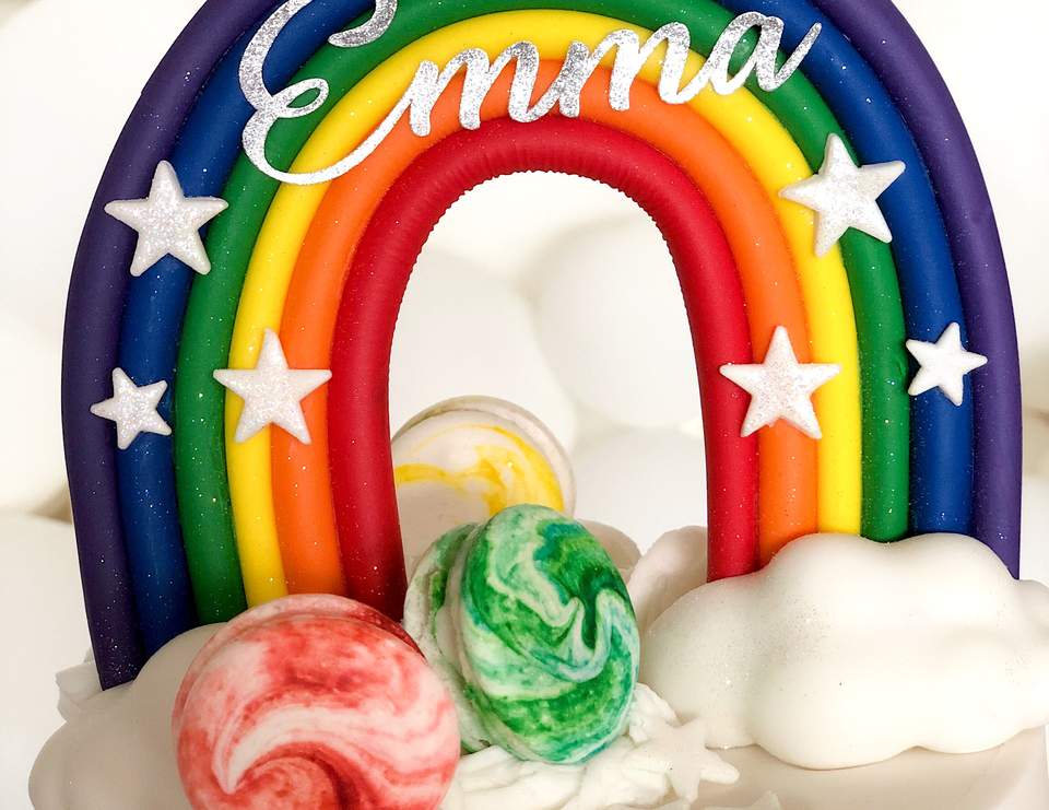 Original Rainbow / Birthday "Join us over the RAINBOW to celebrate EMMA ...