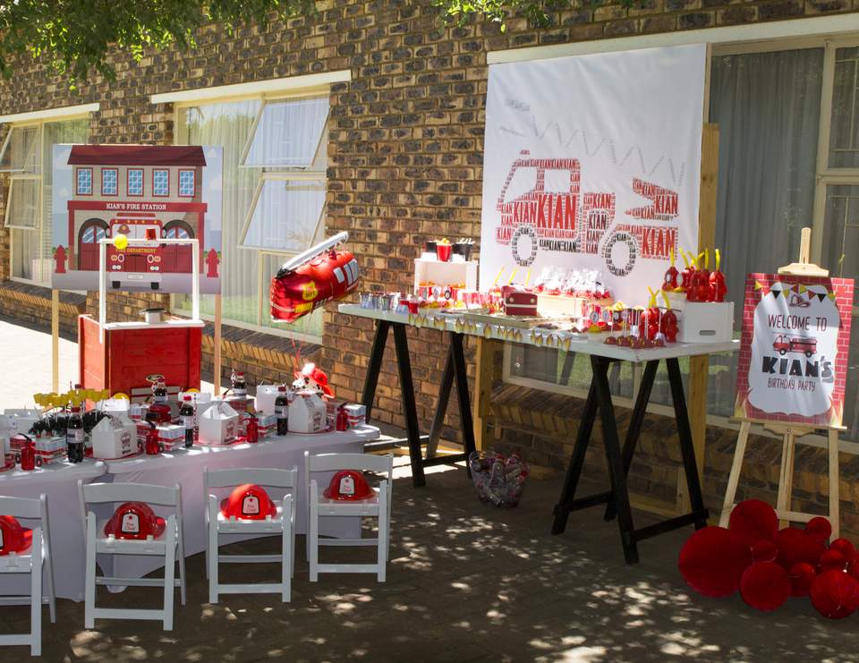 Fire Truck / Firefighter / Birthday "Kian's Firetruck party" | Catch My ...