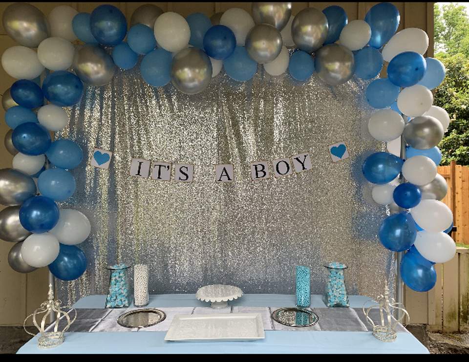 Fun and modern / Baby Shower "Blue and silver" | Catch My Party