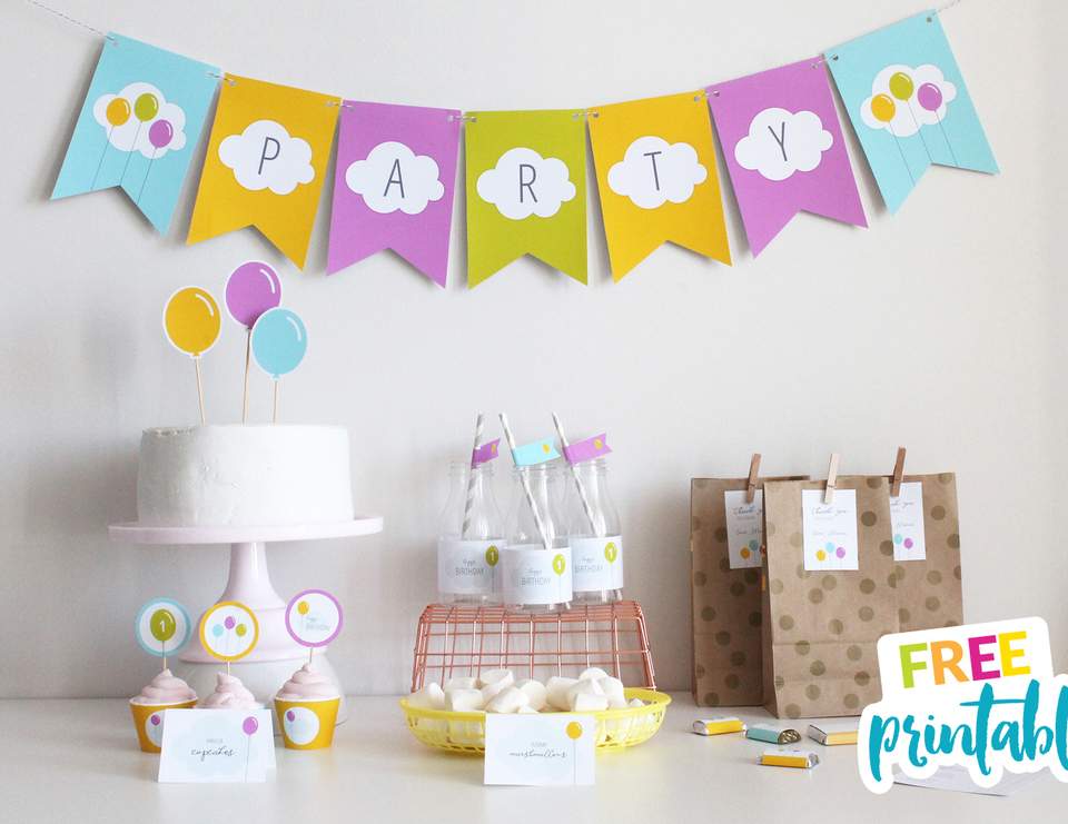 Balloons / Birthday "FREE Printable Balloon Party Pack" | Catch My Party