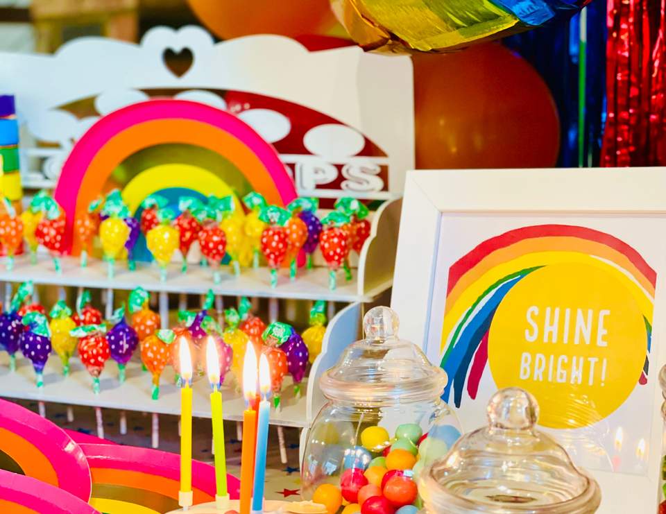Rainbow / Birthday "Shine Bright Rainbow Party" | Catch My Party