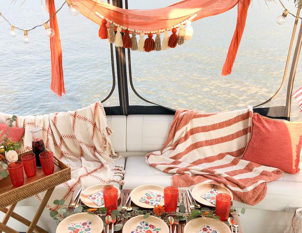 Sunset Dinner / Thanksgiving/Fall "Boho Rust Sunset Boat Dinner Party ...