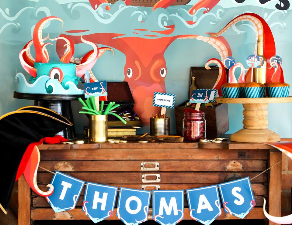 Kraken Sea Monster Party / Birthday "THOMAS’ KRAKEN GOOD SEA MONSTER ...