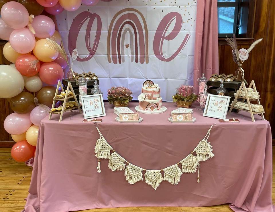 Lara’s Rainbow Boho Birthday / Birthday "Rainbow boho 1st birthday ...