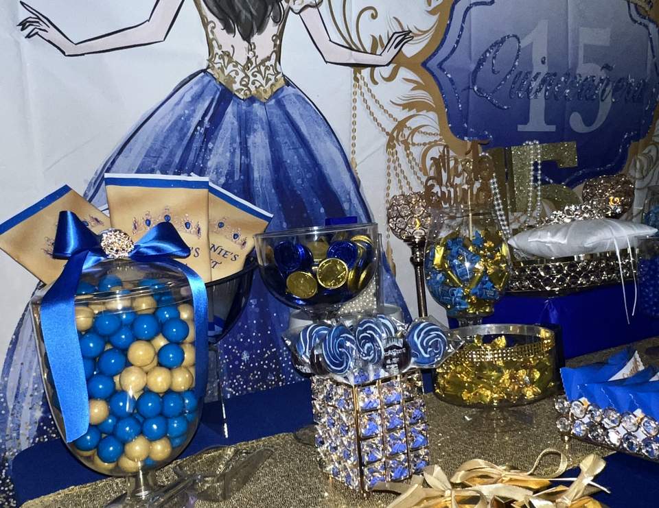 Quinceanera / Quinceañera "Royal Blue and Gold" | Catch My Party