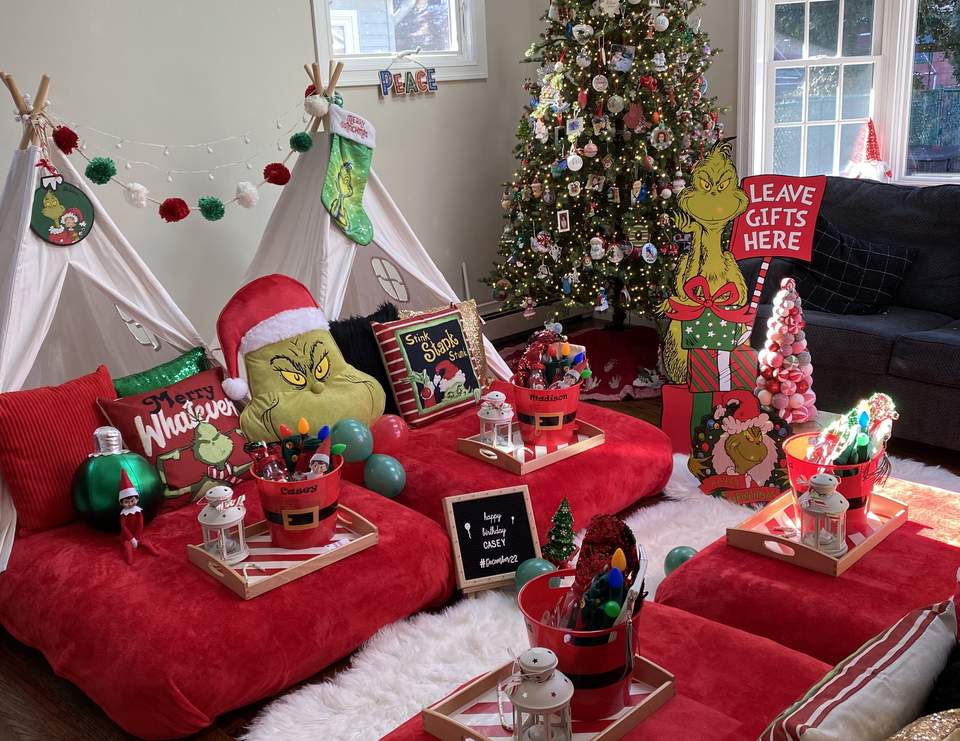 The Grinch / Christmas/Holiday "Grinchmas Slumber Party " | Catch My Party