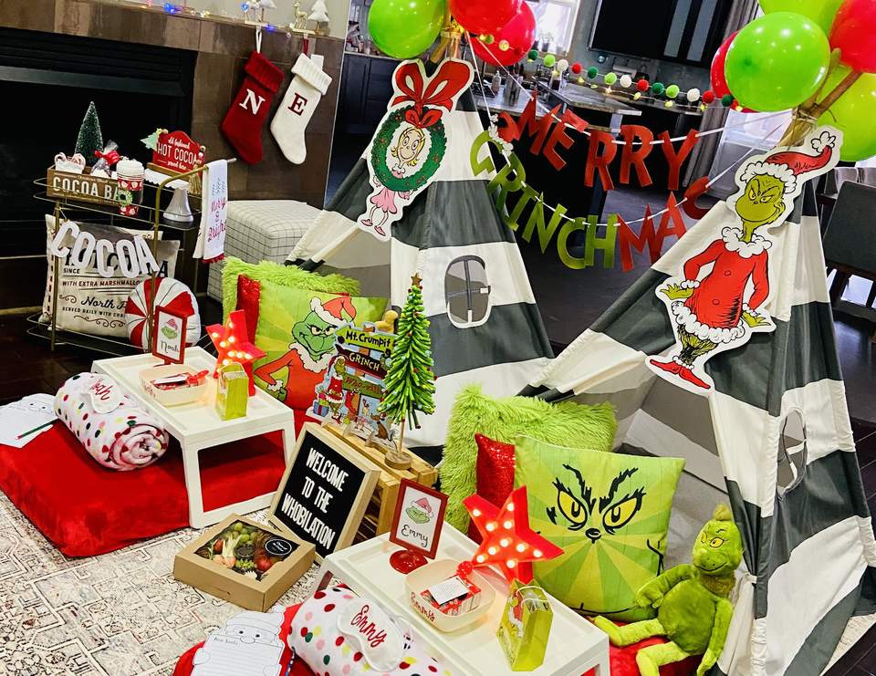 The Grinch / Christmas/Holiday "Grinchmas Sleepover " | Catch My Party