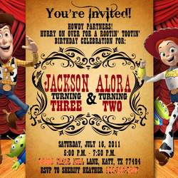 Cowboy/Cowgirl, Toy Story, Woody and Jessie / Birthday "Jackson & Alora ...