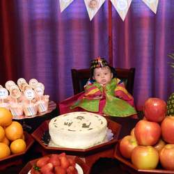 Korean Tradition and Rainbow Stripes / Korean 100 Day Celebration ...