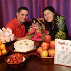 Korean Tradition and Rainbow Stripes / Korean 100 Day Celebration ...