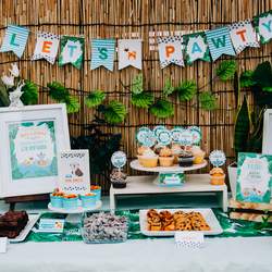 Dogs / Puppies / Birthday "Bow Wow Luau // Tropical Puppy Party ...