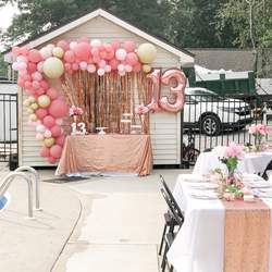 Rose Gold Glam / Birthday "Cardyn’s Glam 13th Pool Party " | Catch My Party