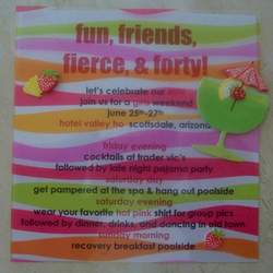 Girls Weekend / Birthday "Girls 40th Birthday Weekend" | Catch My Party