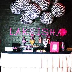 Zebra & Hot Pink / Birthday "Zebra, white, black & Pink" | Catch My Party