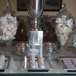 Silver & White / Birthday "Silver Dessert Table " | Catch My Party