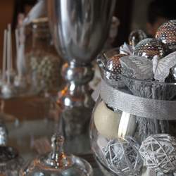 Silver & White / Birthday "Silver Dessert Table " | Catch My Party