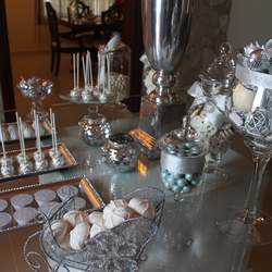 Silver & White / Birthday "Silver Dessert Table " | Catch My Party