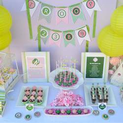 Pink and green / Girl Scouts "Girl Scouts Ceremony" | Catch My Party