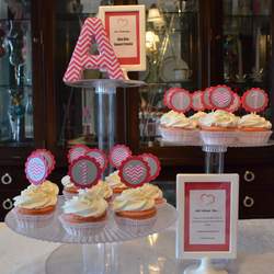 Pink Chevron and Hearts / Birthday "Pink Chevron and Hearts - First ...