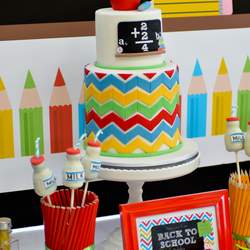 Back to School "Chevron Rainbow Back to School Party " | Catch My Party