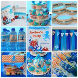 Ocean/Under the Sea / Birthday "Under the Sea First Birthday Party ...