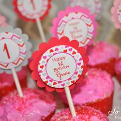 Valentines Day / Valentine's Day "CHEVRON AND HEART VALENTINE BIRTHDAY ...