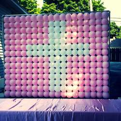 "first communion balloon wall" | Catch My Party