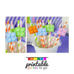 Birthday "Lego Inspired / Building Block Party for Girls" | Catch My Party