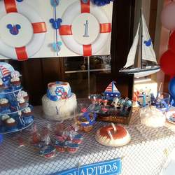 Nautical / Birthday "Nautical Mickey Mouse Party" | Catch My Party
