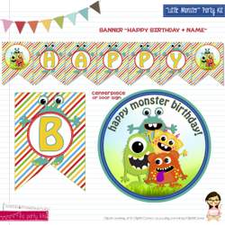 Monsters / Birthday "Little Monster Birthday Party Kit - Monster Party ...
